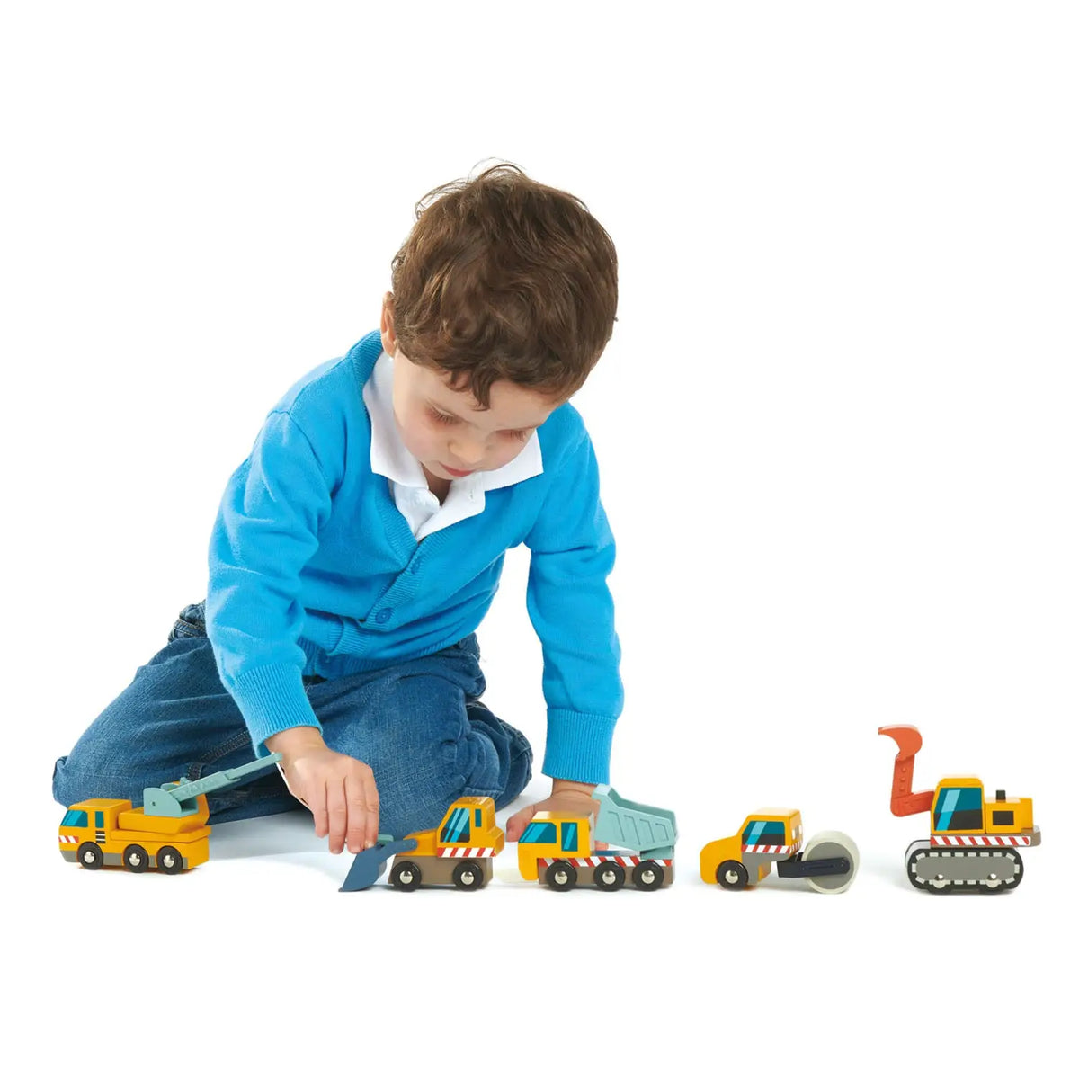 Wooden Cars Set - Construction Site | Wonderlandworld
